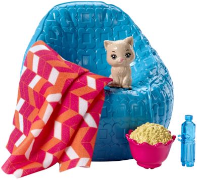 Barbie, zestaw mebli, fotel z TV - smyk.com