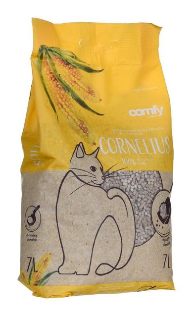 Comfy, Cornelius, żwirek dla kota, naturalny, kukurydziany, 7l - smyk.com