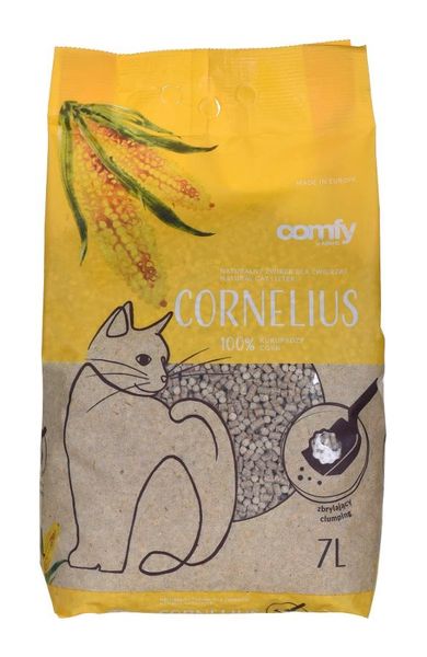 Comfy, Cornelius, żwirek dla kota, naturalny, kukurydziany, 7l - smyk.com