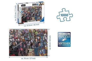 Ravensburger, Star Wars, Baby Yoda, puzzle, 1000 elementów - smyk.com
